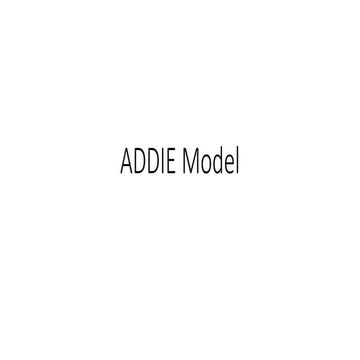 ADDIE Model for Curriculum Development in Medical Education | PPTX
