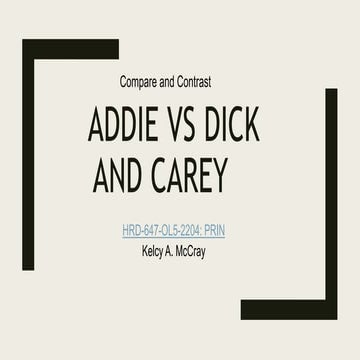 AddIe vs Dick and Carey Model.pptx