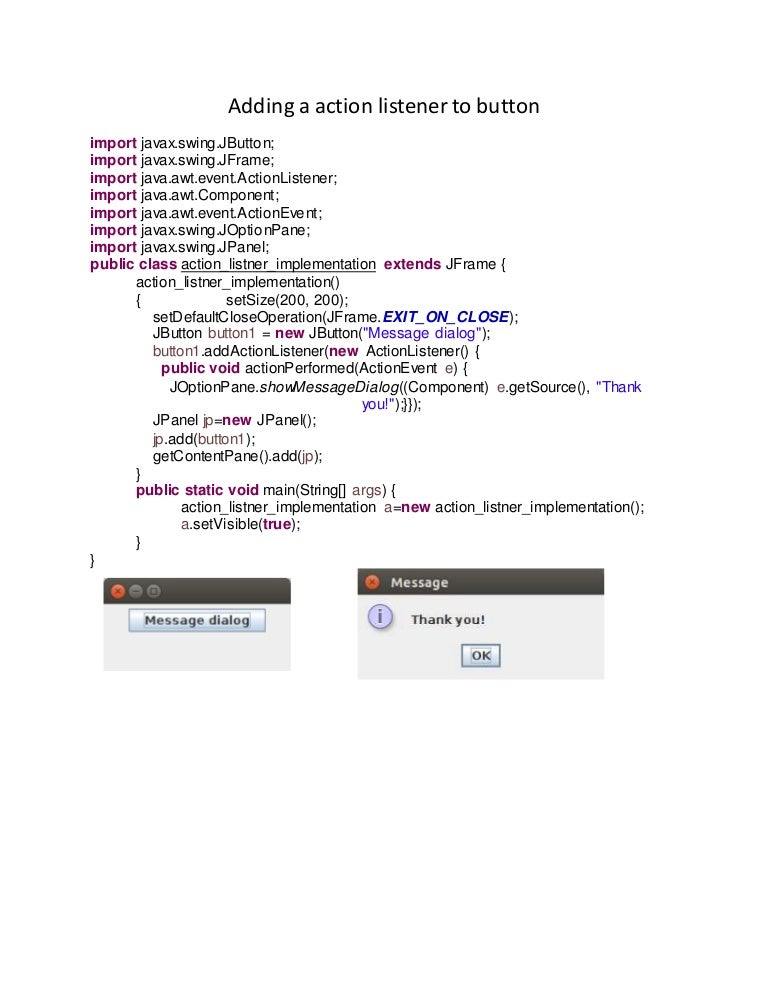 JButton in Java Swing example JButton in Java Swing example