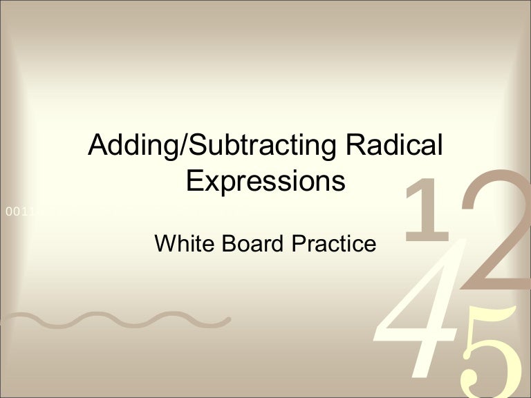 Addition And Subtraction Of Radicals Ppt Christopher McKinney s 2nd Grade Math Worksheets addition-and-subtraction-of-radicals-ppt-christopher-mckinney-s-2nd-grade-math-worksheets