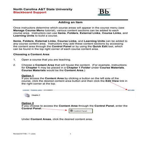 Adding An Item | PDF