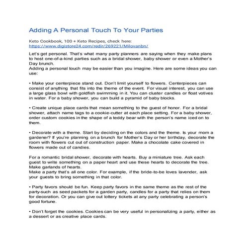 Adding a personal touch to your parties | DOCX | Baby Shower | Personal ...