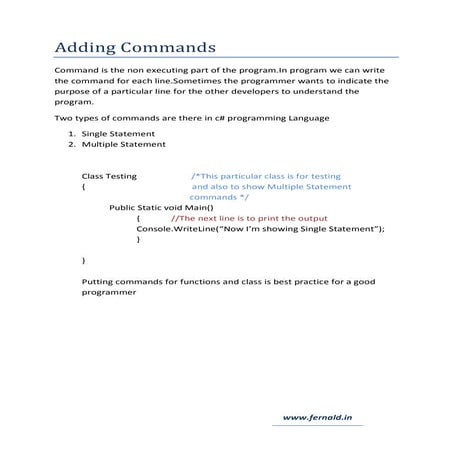 Adding Commands Pdf