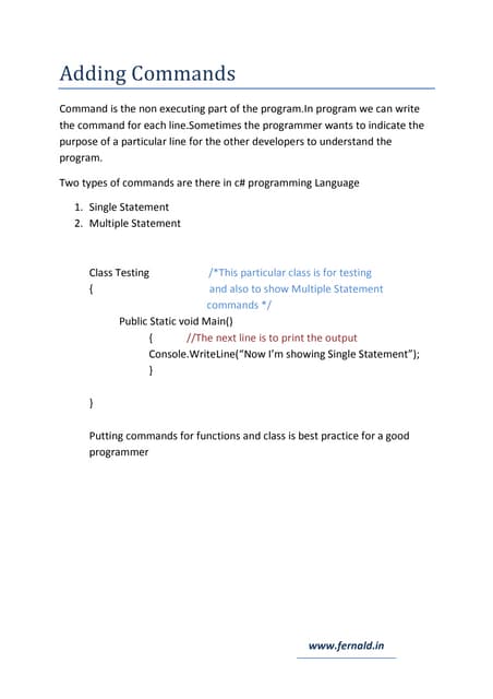 Adding Commands Pdf
