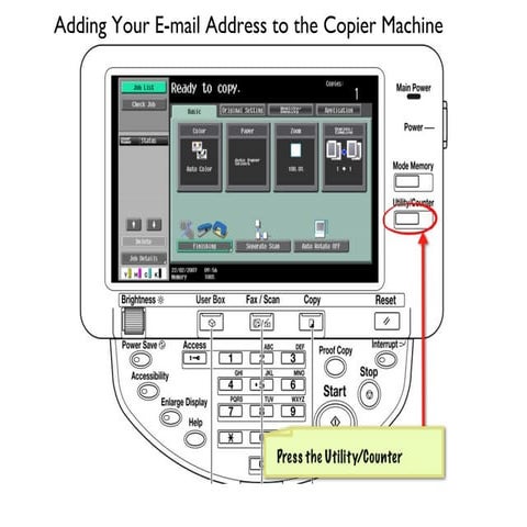 How to add your email to the copier machines | PPT