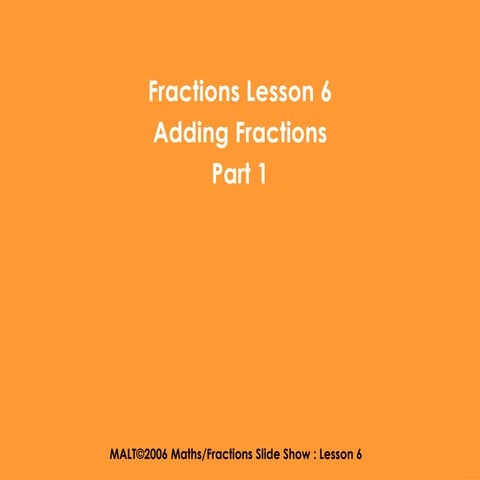 Adding fractions revision | PPT