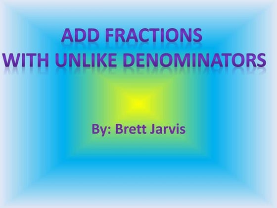 Adding Fractions | PPT