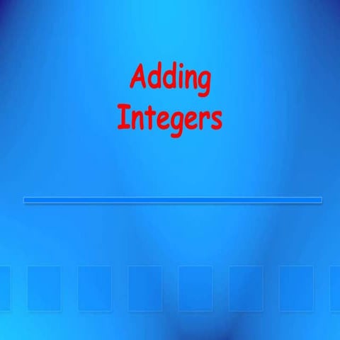 Adding Integers | PPT