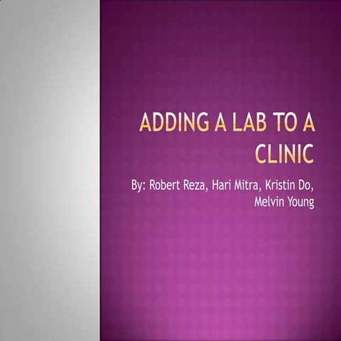 Adding Lab to Clinic presentation | PPTX