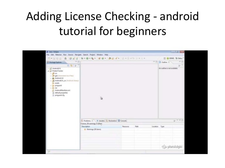 Adding license checking android tutorial for beginners