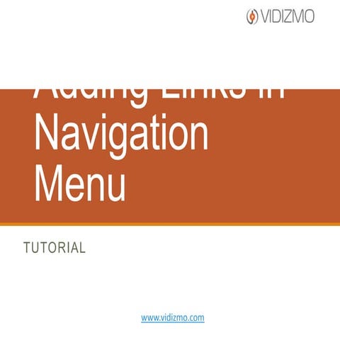 Add links in Navigation Menu | PPTX | Computing | Technology & Computing