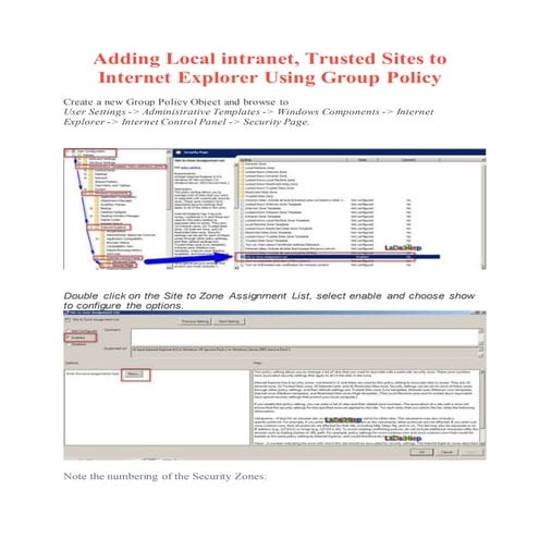 GPO - Adding Local intranet, Trusted Sites to Internet Explorer Using ...