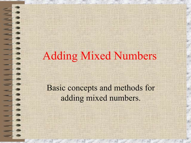Adding and subtracting fractions | PPT