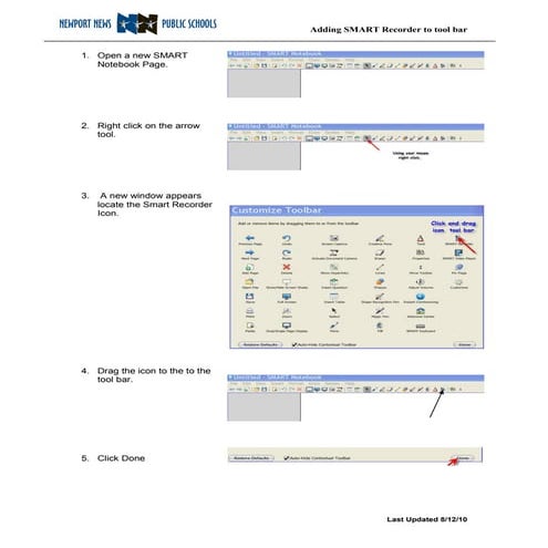 Adding smart recorder to your tool bar | PDF | Computer Peripherals | Computing