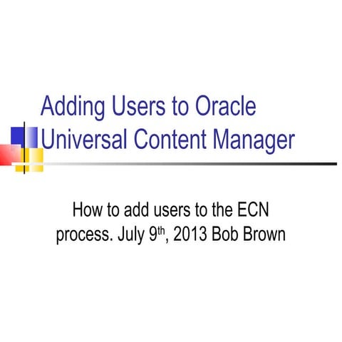 Oracle Universal Content Manager and IRM | PPT