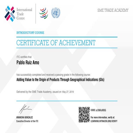 ITC - Adding Value to the Origin of Products through Geographical ...