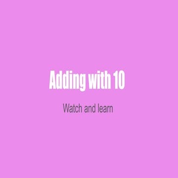 Let's use what we know about numbers to count to ten | PPTX