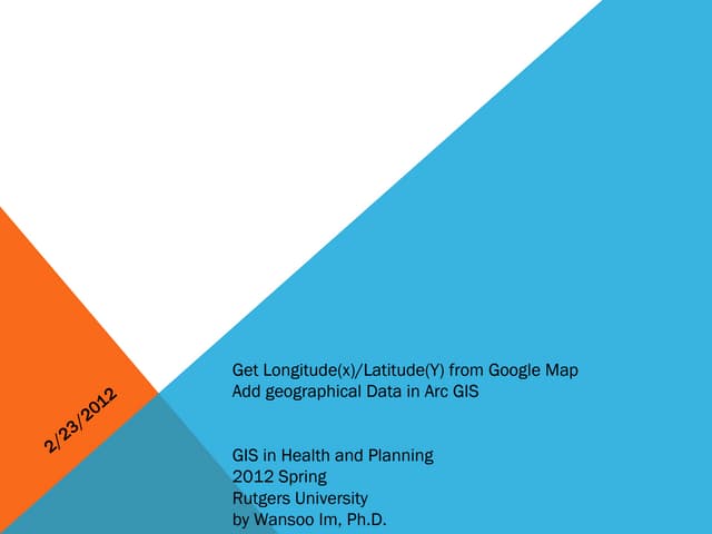 Finding Lat And Lon And Create A Shapefile Ppt
