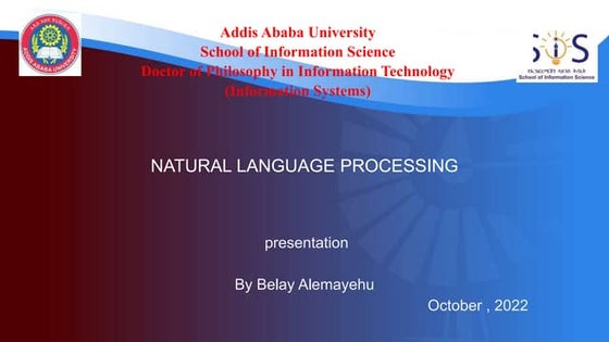 Natural Language Processing | PPTX | Artificial Intelligence | Technology & Computing