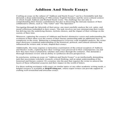Addison And Steele Essays.pdf