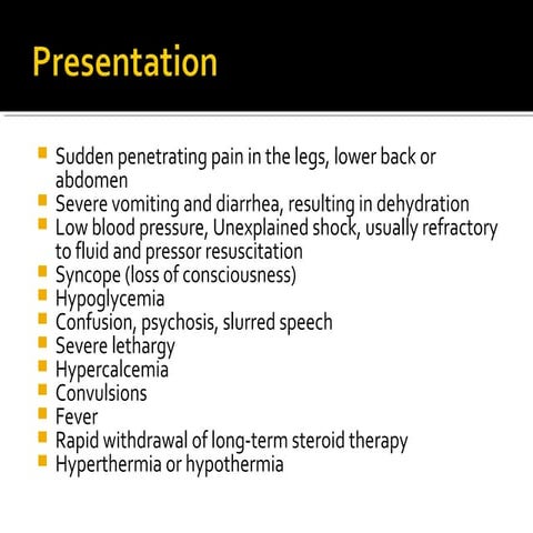 Addisonion crisis | PPT