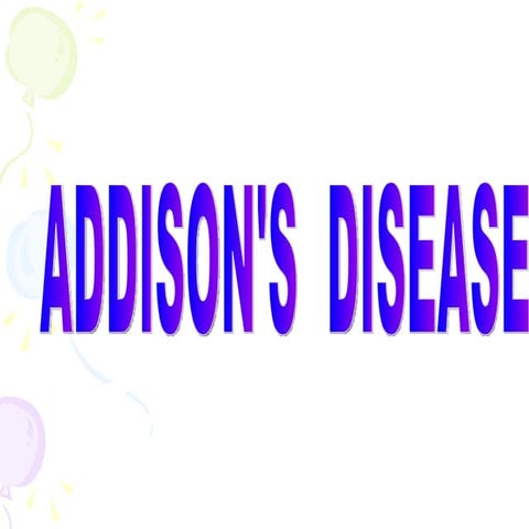 Addisons disease | PPT