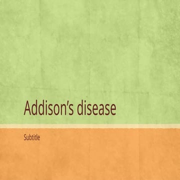 Addison’s disease ,pediatric nursing, endocrine disorders | PPTX
