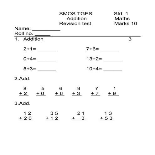Additin revision test | DOC