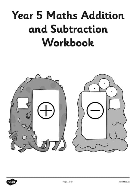 Addition And Subtraction Workbook Pdf