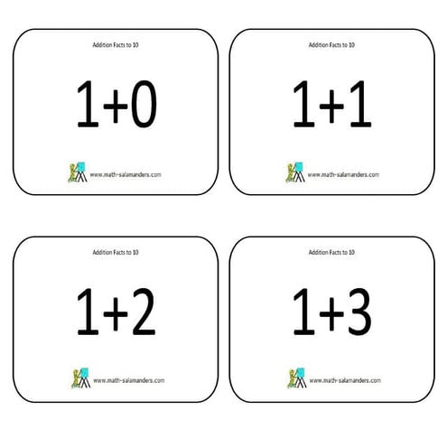 Addition facts-to-10 | PDF