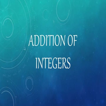 Addition of-integers | PPT