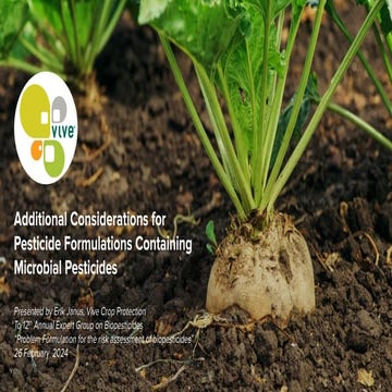 Additional Considerations for Pesticide Formulations Containing ...