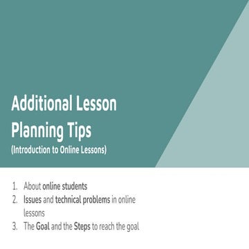 Planning a new toeic lesson. slides carnival | PDF