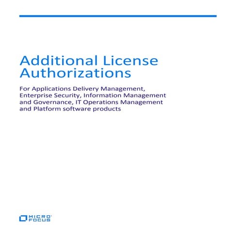Additional license authorizations | PDF