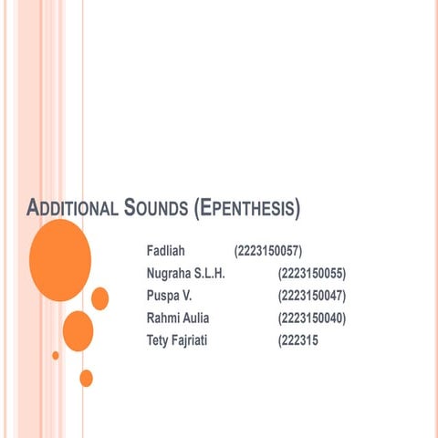 Additional sounds (epenthesis) | PPTX