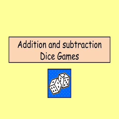Addition and subtraction_dice_games_ks1_powerpoint | PPT | Roleplaying ...