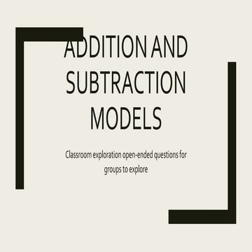 Addition and Subtraction Model Group Critical Thinking Questions.pptx