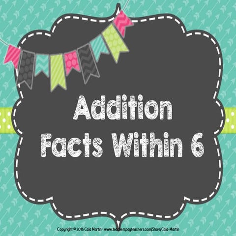 Addition Facts to 6 Slide Show | PDF
