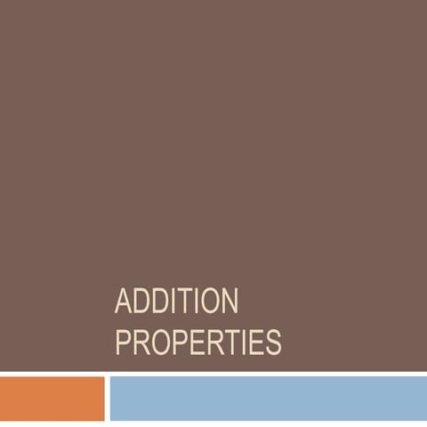 Addition property | PPT