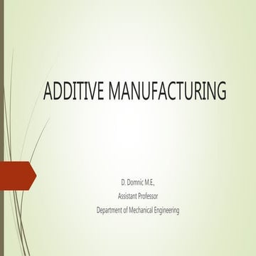 Additive Manufacturing | PPTX