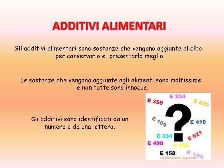 Additivi alimentari