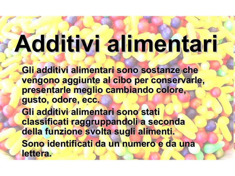 Additivi alimentari