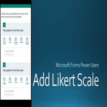 Add likert scale to microsoft forms | PPTX