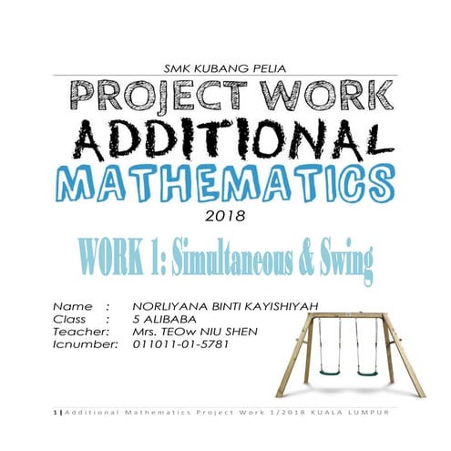 Add math project 2018 kuala lumpur (simultaneous and swing) | DOC ...