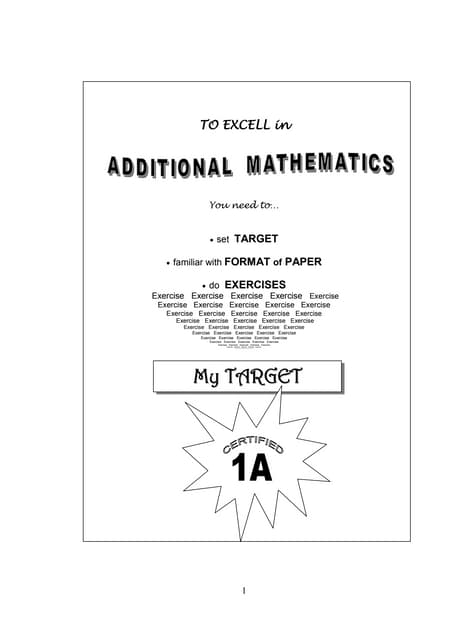 Notes and Formulae Mathematics SPM | PDF