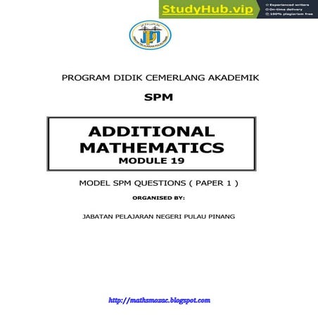 Add Maths Paper 1 | PDF