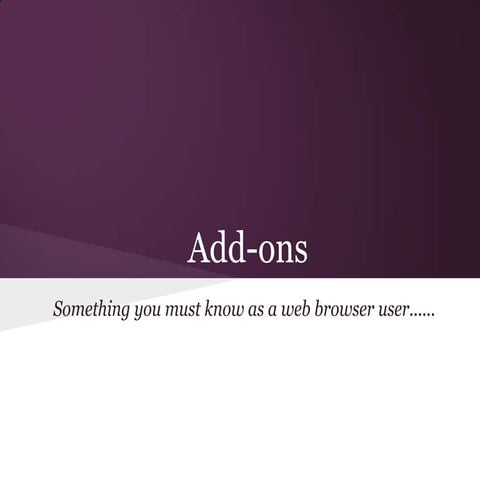 Add ons | PPT