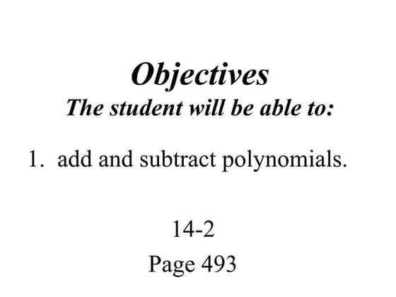 Adding and Subtracting Monomials | PPT | Technology & Computing