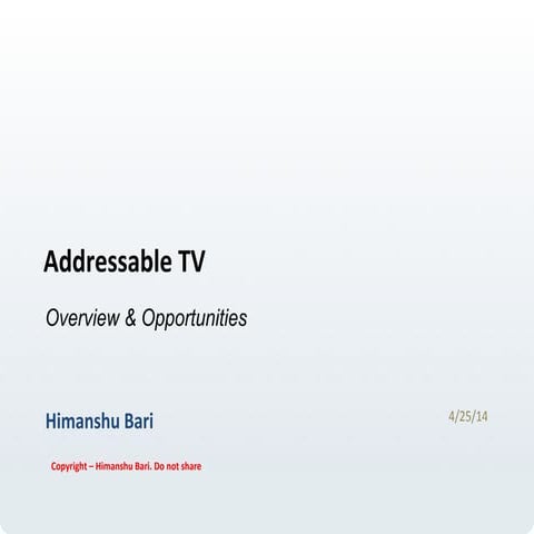 Addressable TV | PPT