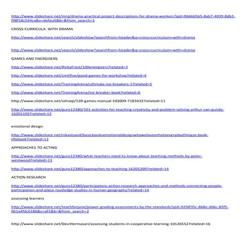 CROSS CURRICULUM WITH DRAMA | DOCX